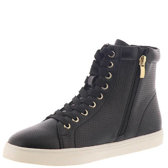 Masseys | Shoes | Masseys Callie Black Hightop Fashion Sneakers Women ...